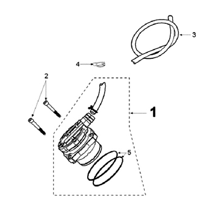 Peugeot Ludix 50 Snake (2004, VGAL1AACA) 10 Zoll | Admission d'air