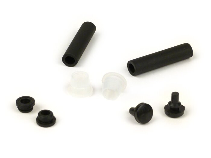 Gummipuffer-Set mit Buchsen für Vespa Seitenhaube - Rally, TS, PX ...