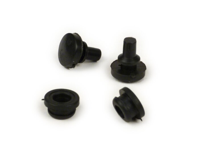 Gummipuffer-Set mit Buchsen für Vespa Seitenhaube - Rally, TS, PX ...