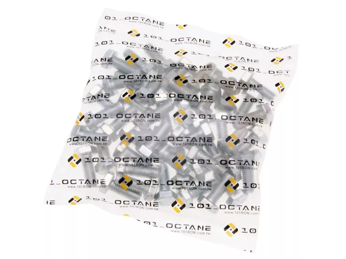 Vis à 6 pans 101 OCTANE DIN933 M8x20 entièrement filetées galvanisées ...