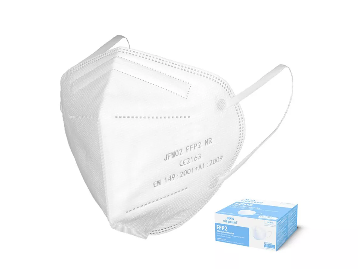 JIFA FFP2 dust mask - 20 pieces individually packaged, white ...