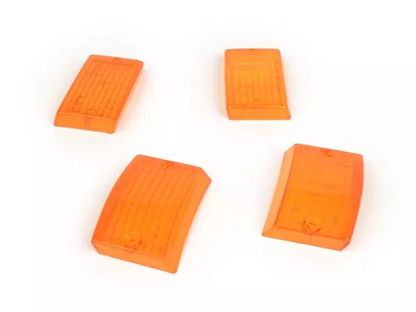 Blinker lenses SIEM 4-piece set for Vespa PK50 S, PK80 S, PK125 S - Orange